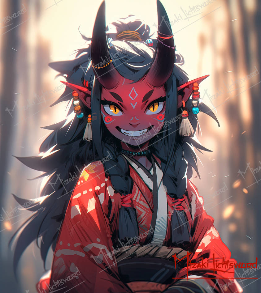 Red Oni Female Youngster W By Mizakilightsword On Deviantart