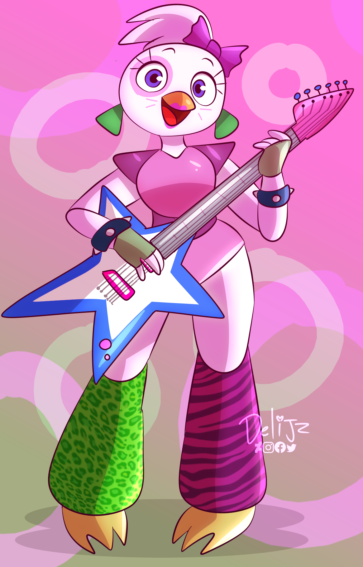 Glam Rock Chica By Delijz On Deviantart