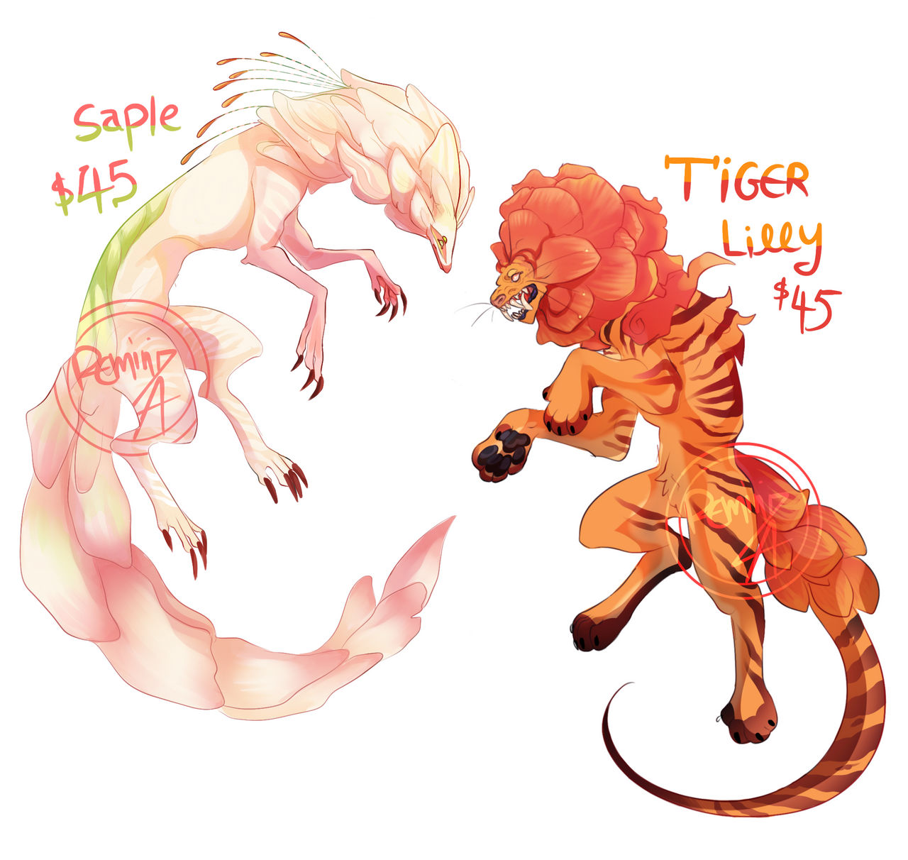Floral creature adopts (1/2OPEN!) by Reminizaa on DeviantArt Floral creature adopts (1/2OPEN!) by Reminizaa on DeviantArt
