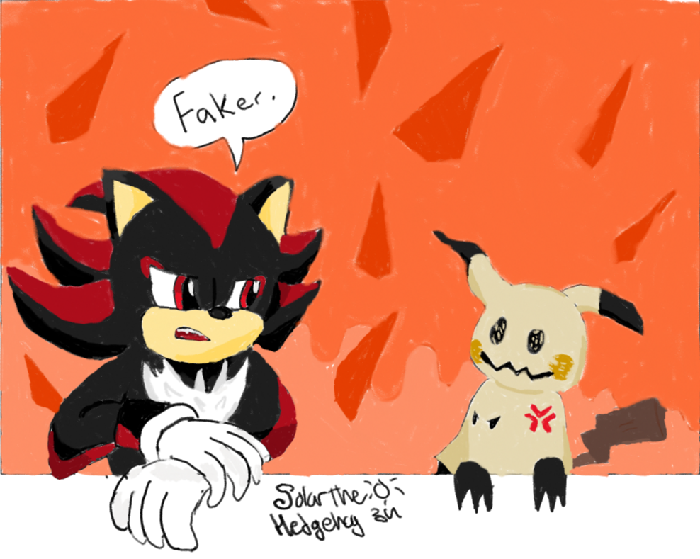 Shadow And Mimikyu By Xxsolarthehedgehogxx On Deviantart