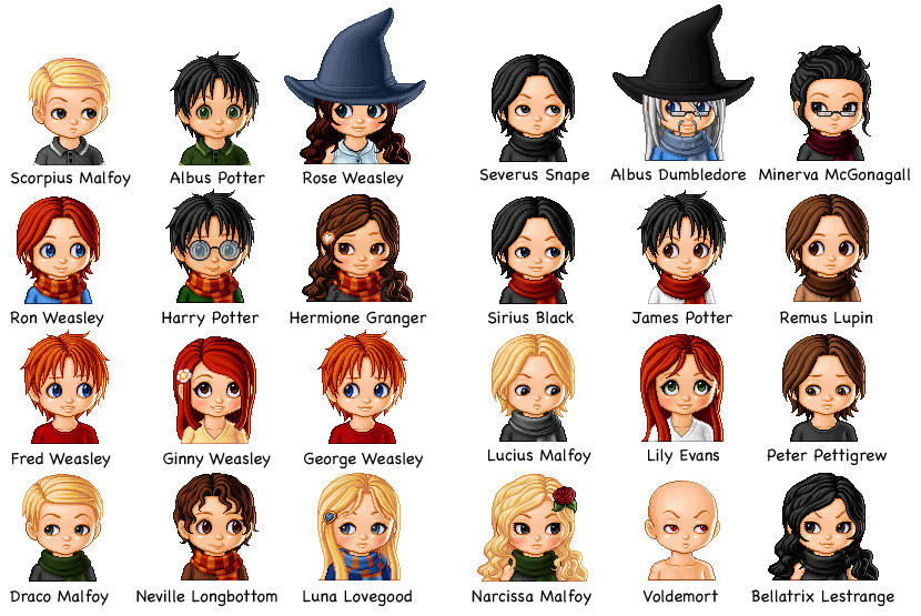 Harry Potter Chibis by draco-hermione-club on DeviantArt