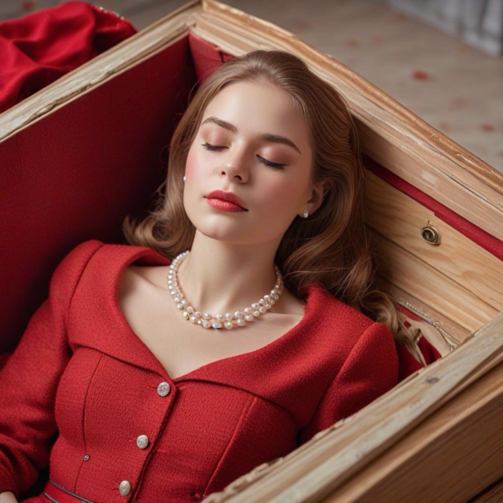 Deceased Lady In Red In Open Casket By Greyhound680 On Deviantart