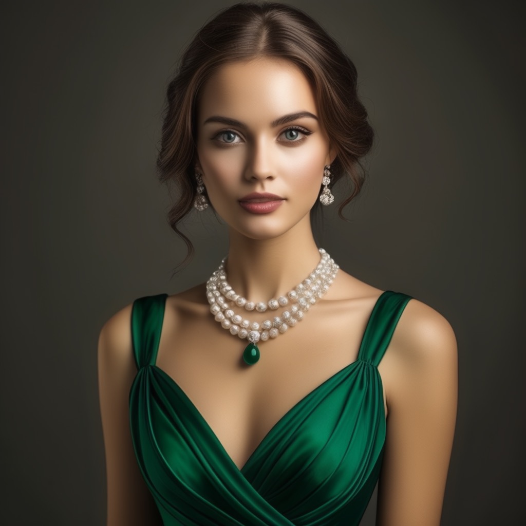Woman In Green Evening Dress By Greyhound680 On Deviantart