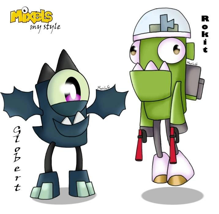 Mixels Fanart Globert And Rokit By Diamondbutterflymc On Deviantart