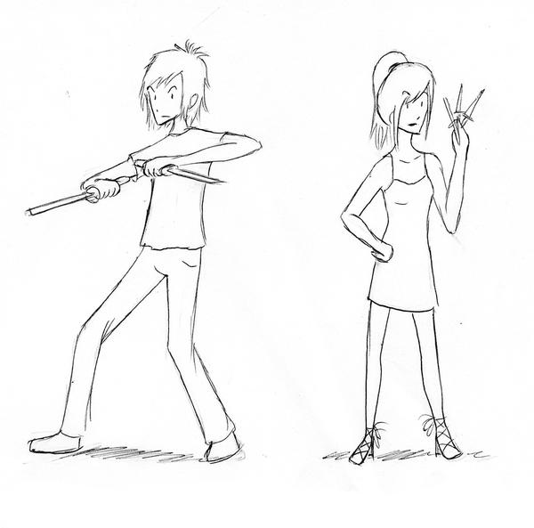 Evan and Mat Uncoloured by Pepsidama on DeviantArt