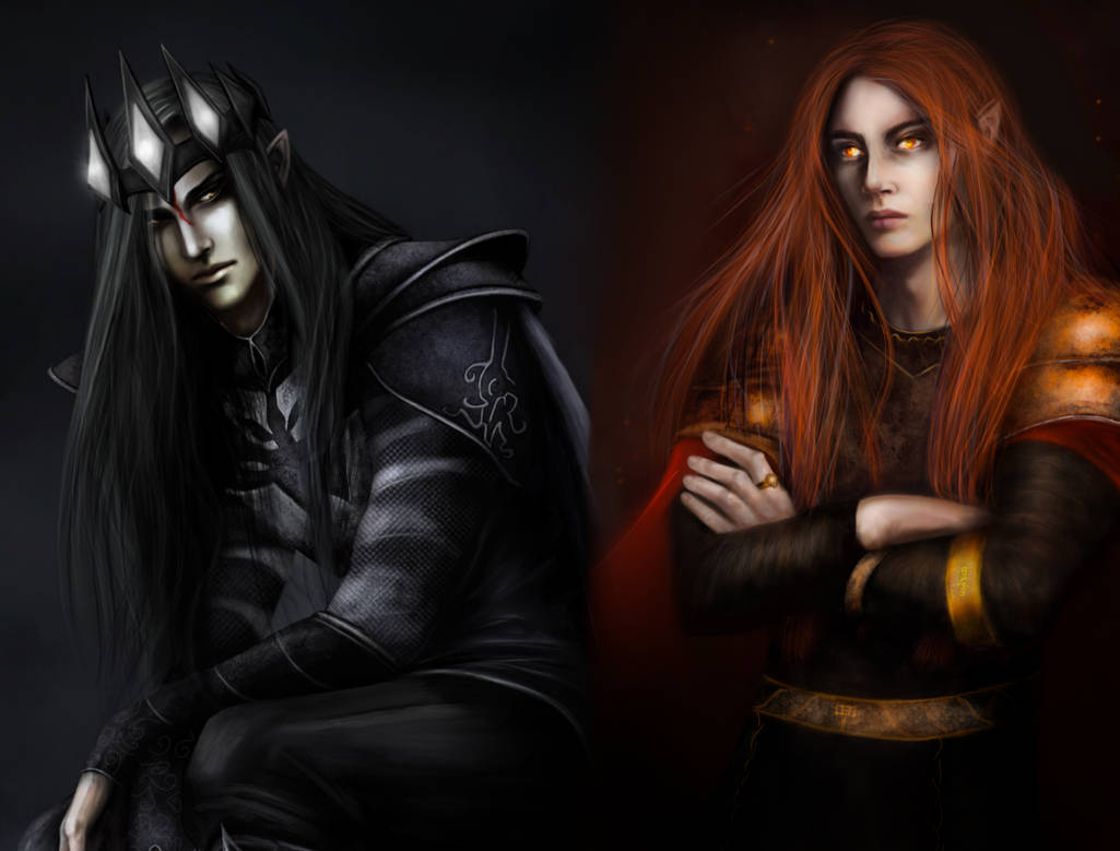 Morgoth And Sauron By Kuraigeijutsu On Deviantart