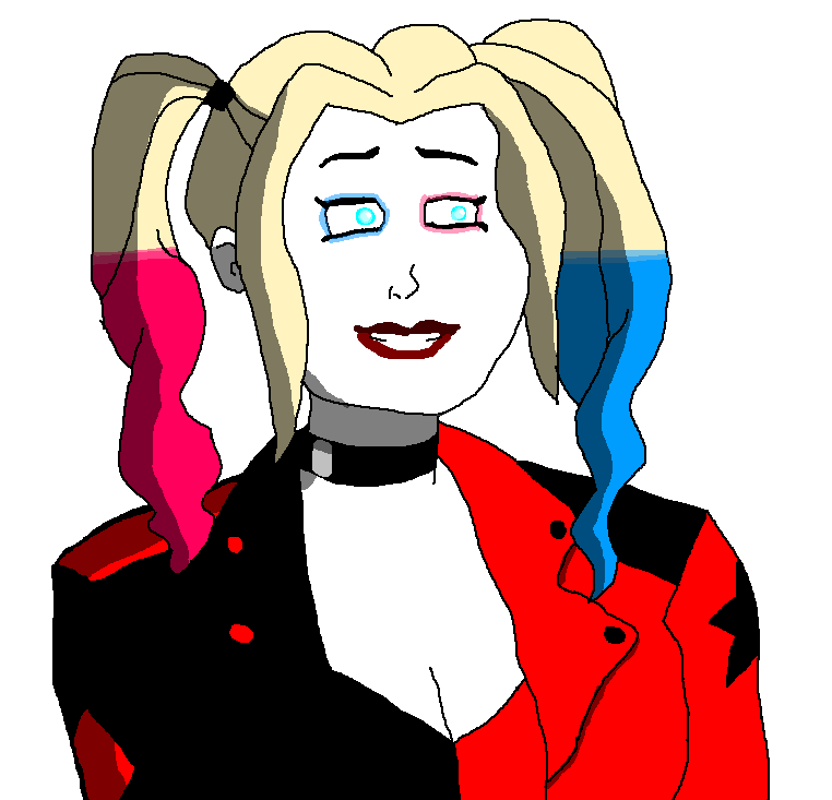 Harley Quinn With A Redblack Waist Cut Jacket 3 By Vitzie629 On Deviantart