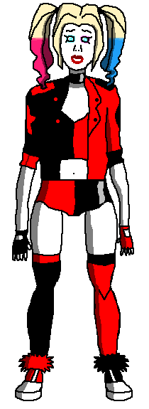 Harley Quinn With A Redblack Waist Cut Jacket 5 By Vitzie629 On Deviantart