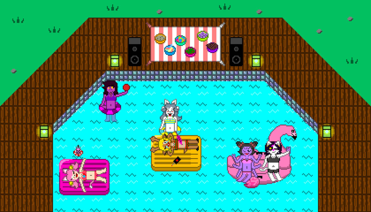 Sexy Undertale Deltarune Girls Pool Party Day By Chippercelery23 On