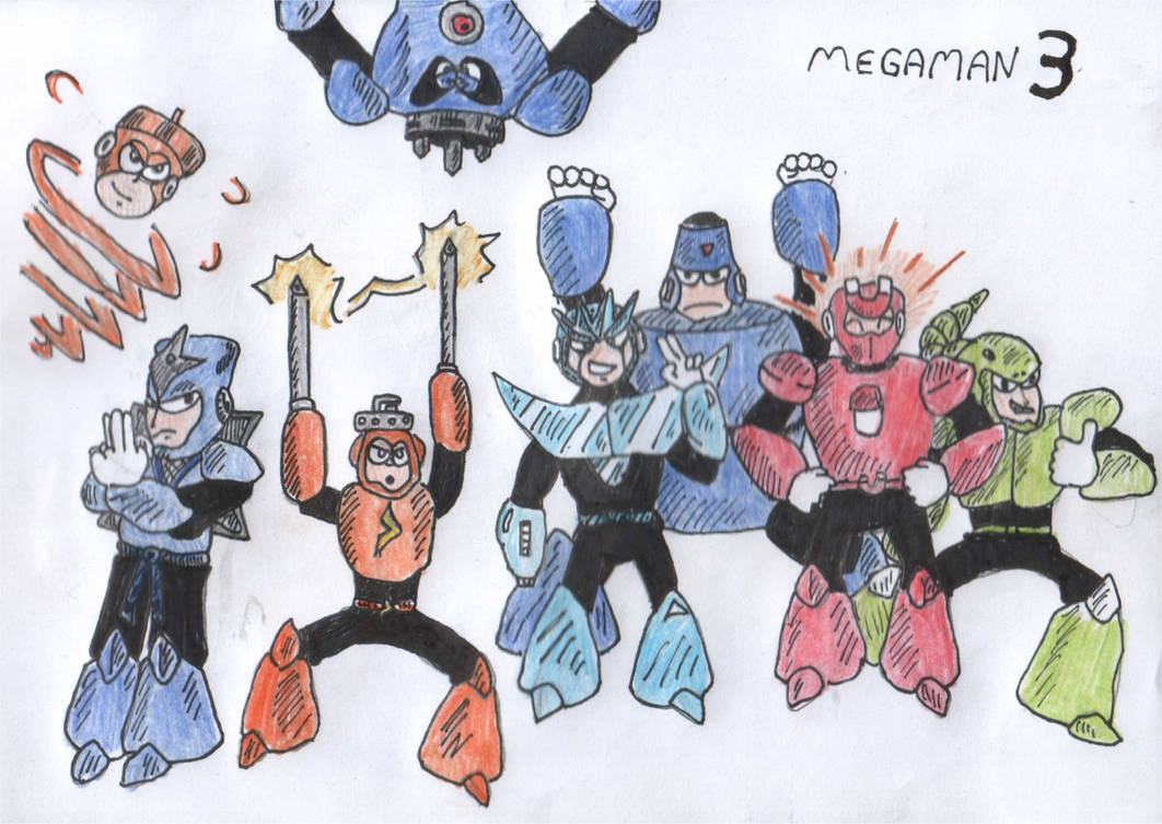Megaman 3 robot masters by he-jin on DeviantArt