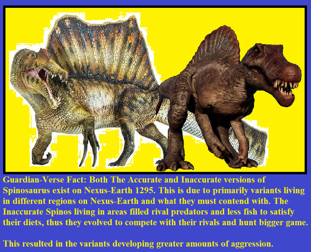 Guardian-Verse Fact: Spinosaurus by WOLFBLADE111 on DeviantArt Guardian-Verse Fact: Spinosaurus by WOLFBLADE111 on DeviantArt
