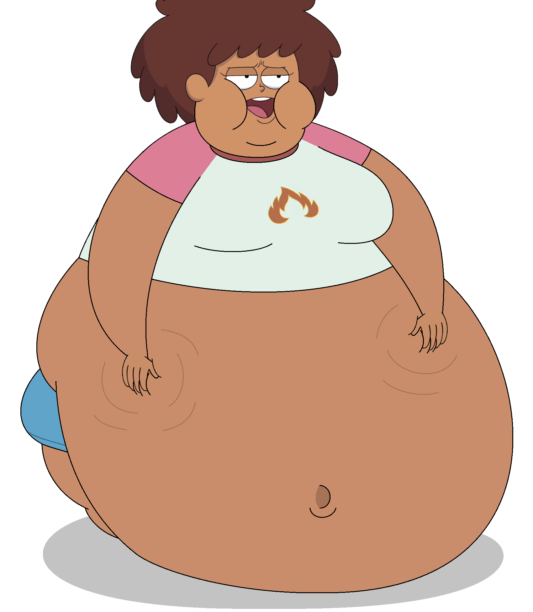 Fat Glutton Anne With Her Belly On The Floor By Roquemi On Deviantart