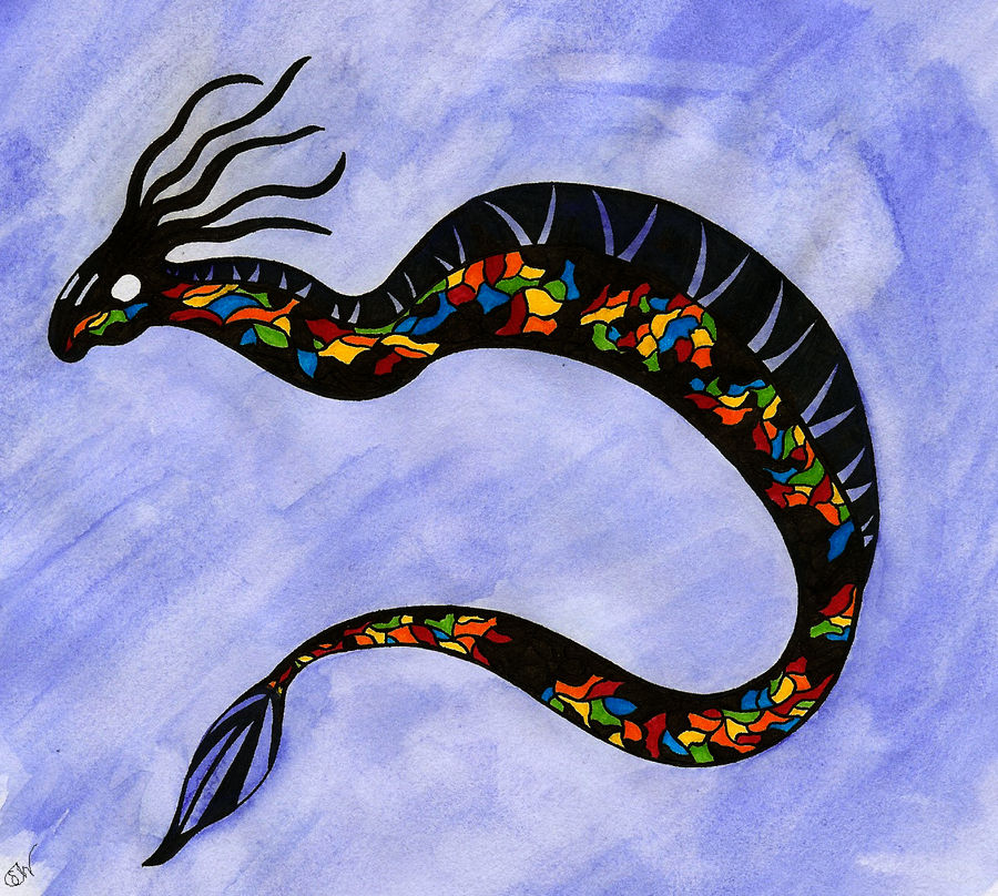 Stained Glass Serpent by Harleydane on DeviantArt