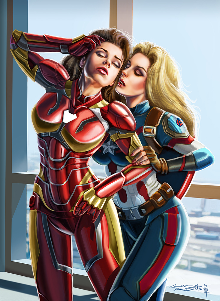 Ms Captain America And Ms Iron Man Civil War By Rebelakemi On Deviantart