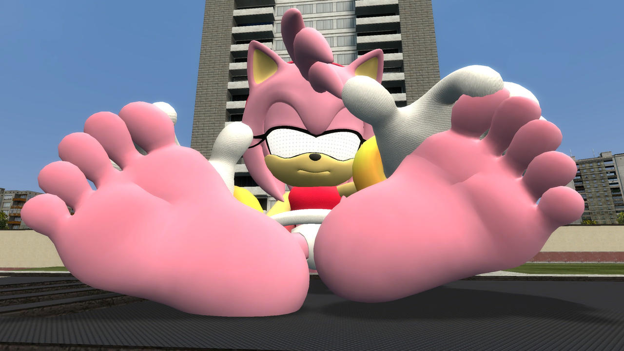 Amy Rose Rubbing Her Feet By Jjstarstorm On Deviantart