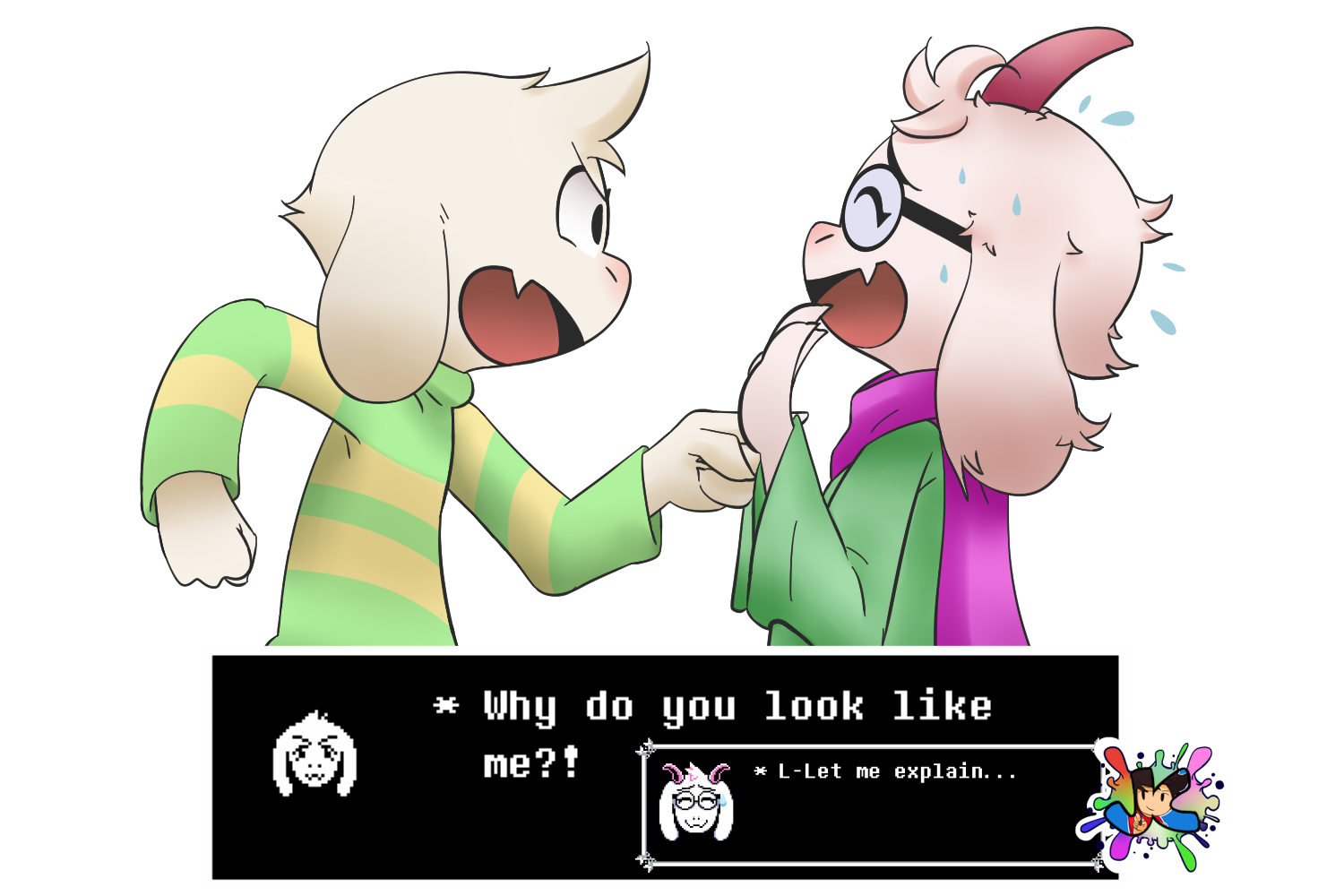 When Asriel Meets Ralsei By Splashjc On Deviantart