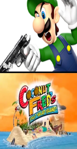 Luigi Shoots Coconut Freds Fruit Salad Island By Ajthebusguy On Deviantart