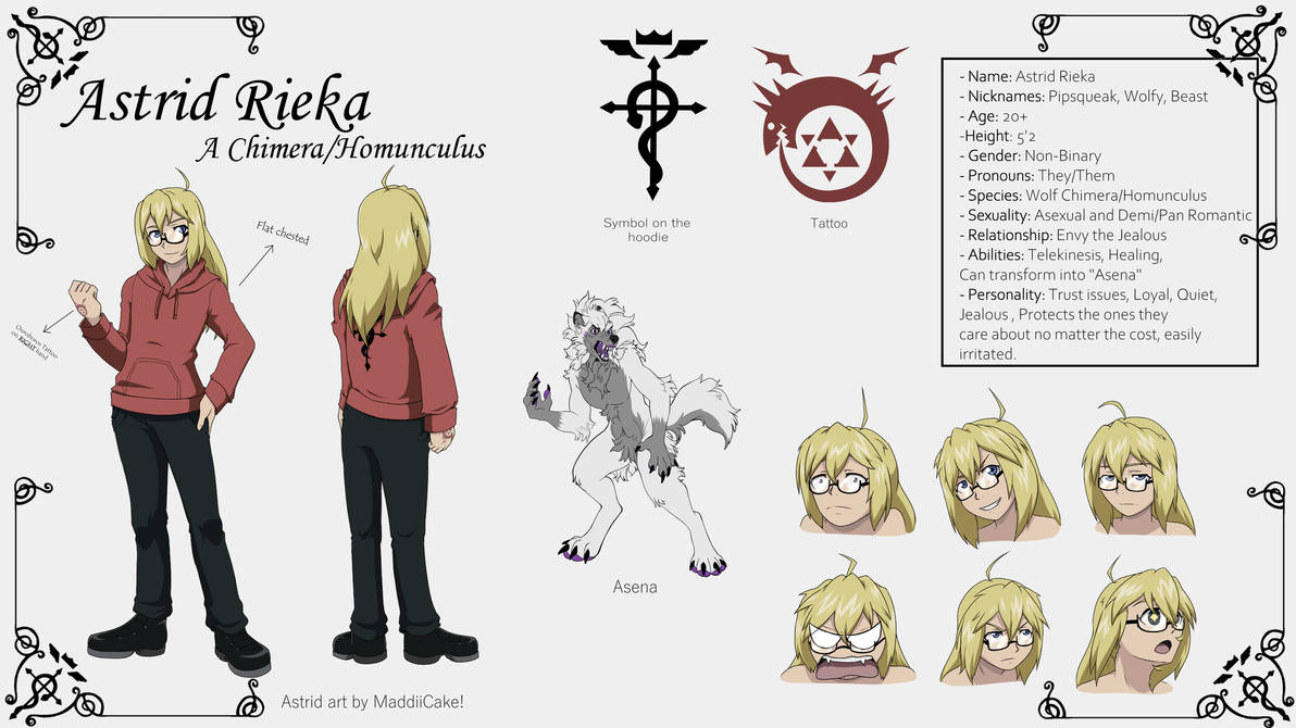 Fma Oc Astrid Rieka Reference Sheet By Asenariekaa On Deviantart