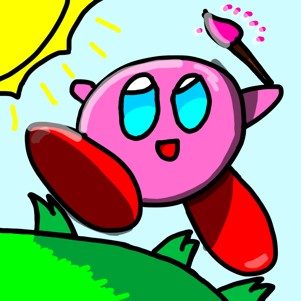 My Second Kirby Drawing By Letsketch On Deviantart