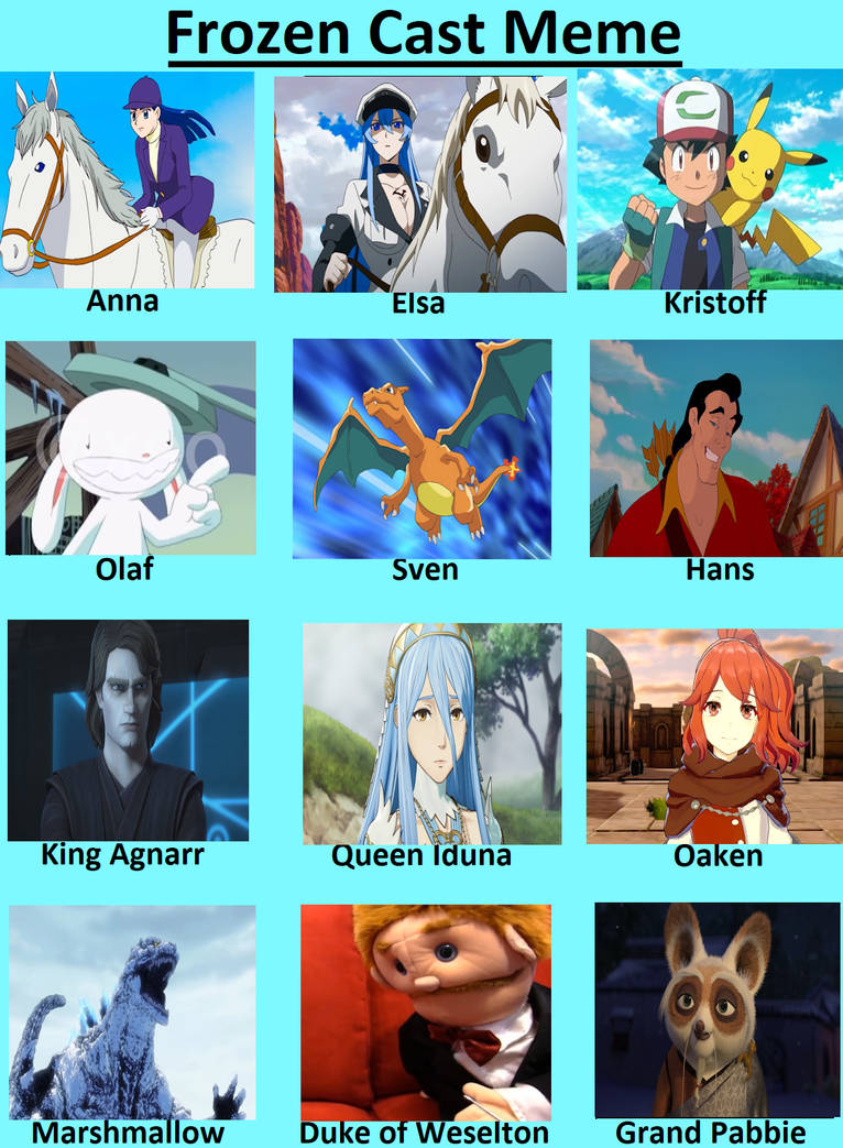 My Frozen Cast Meme By Sawaokita39 On Deviantart