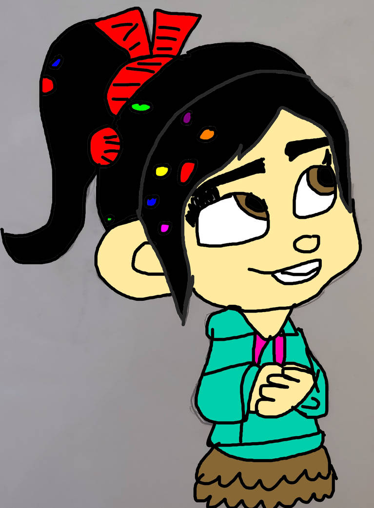 Vanellope Drawing 13 Colored By Havinghope5 On Deviantart