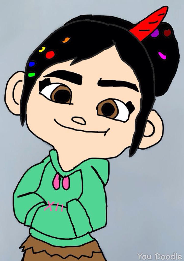 Vanellope Drawing 32 Colored By Havinghope5 On Deviantart