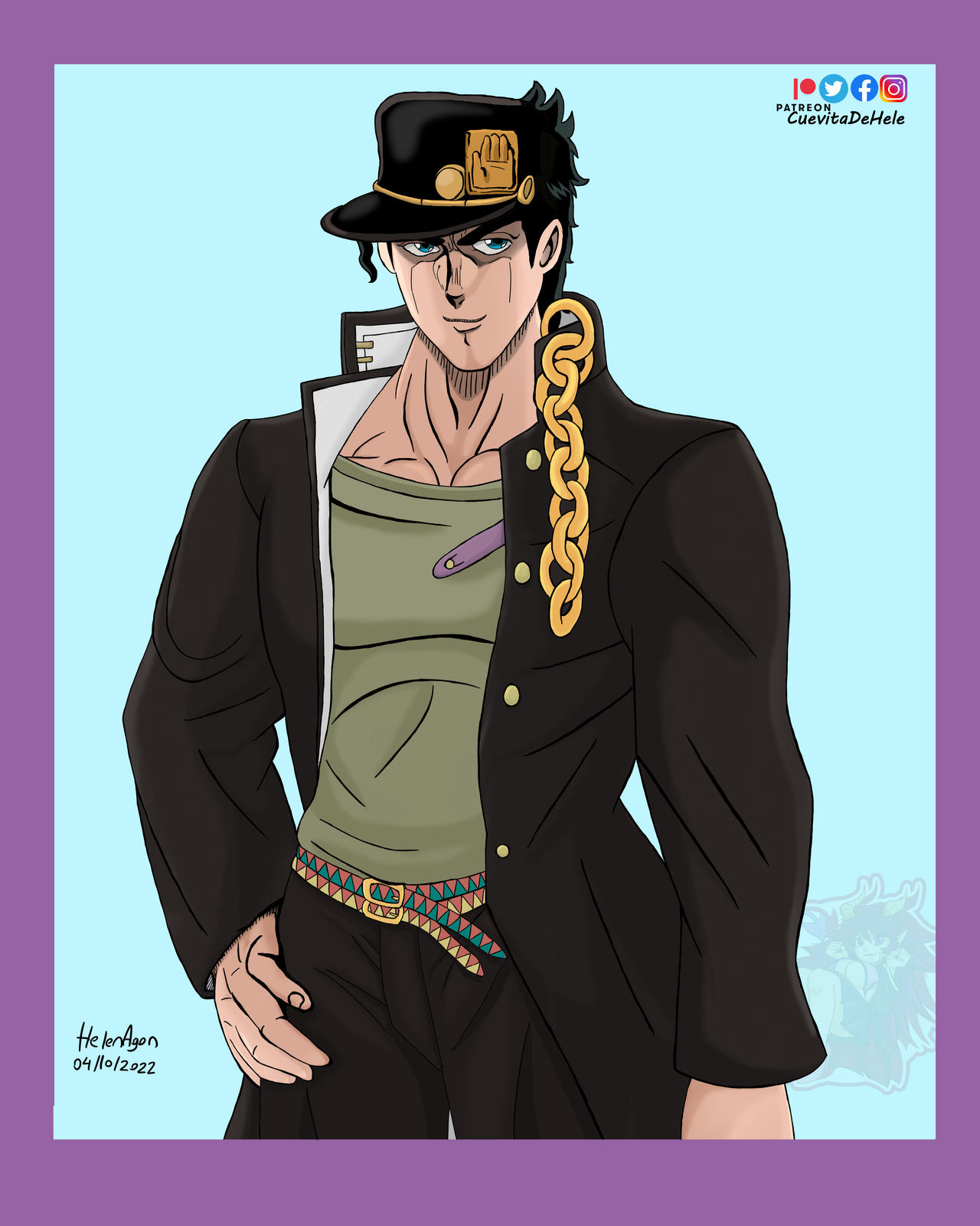 Jotaro Kujo Jojos Bizarre Adventures Fanart By Cuevitadehele On Deviantart