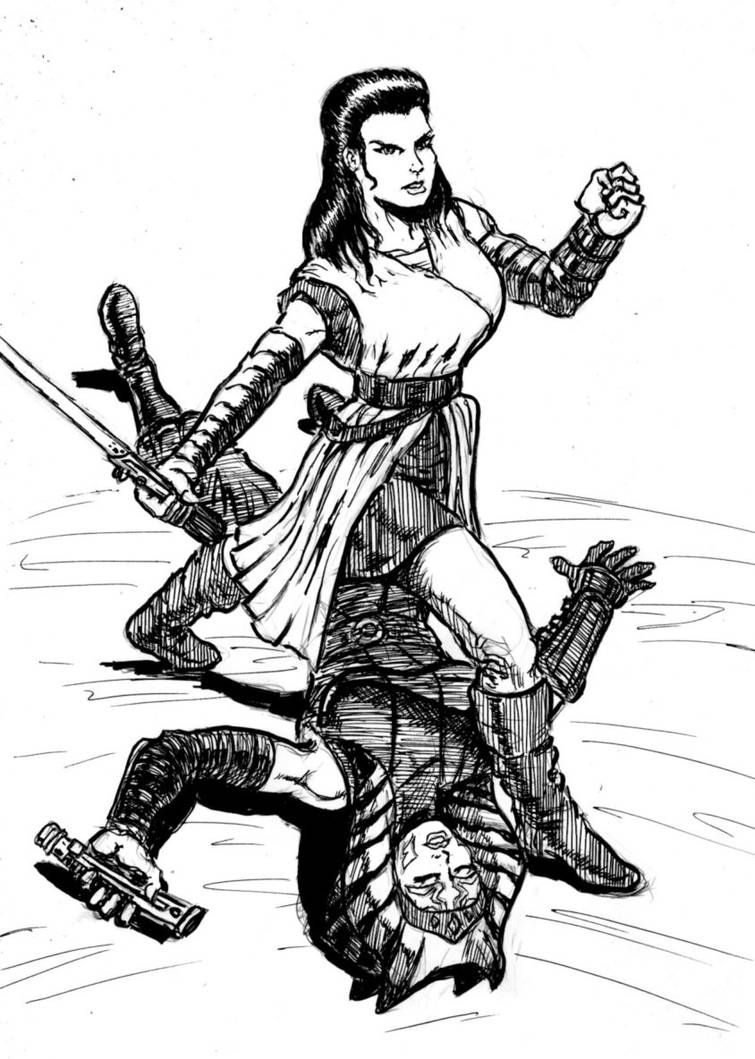 Ahsoka Vs Rey07 Rey Wins By Drawbot908 On Deviantart