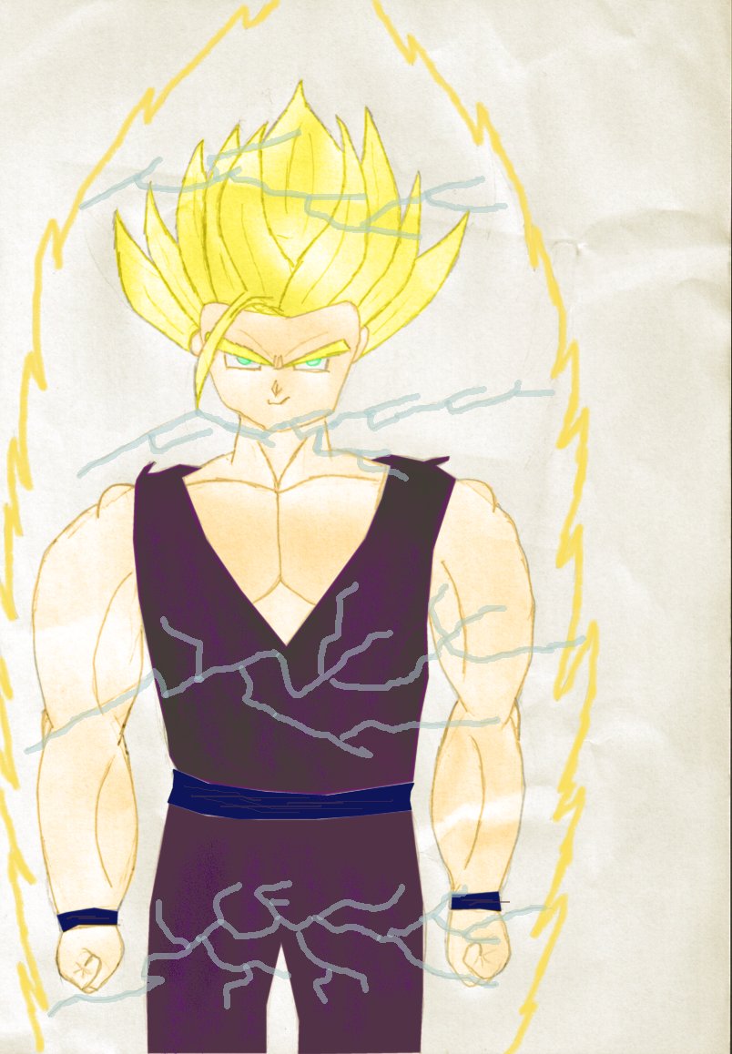 Gohan - Super Saiyan 2 colour by lincolnno1 on DeviantArt