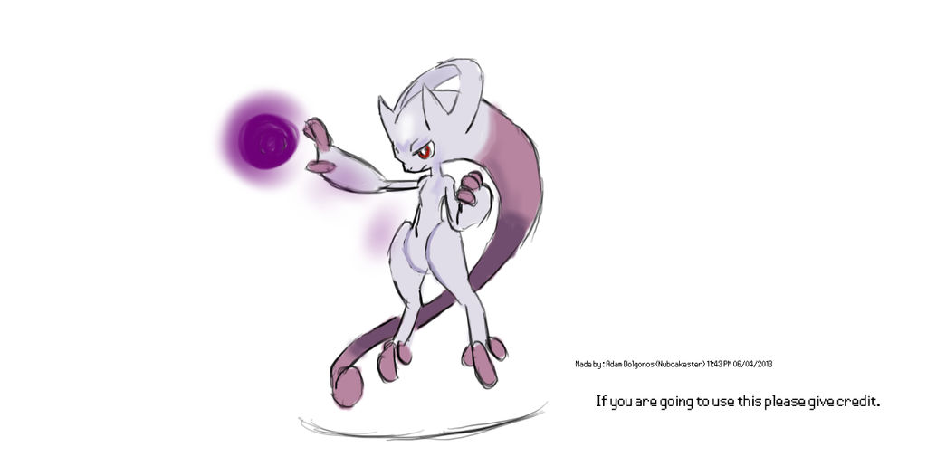 Mewtwo New Form By Nubcakester On Deviantart