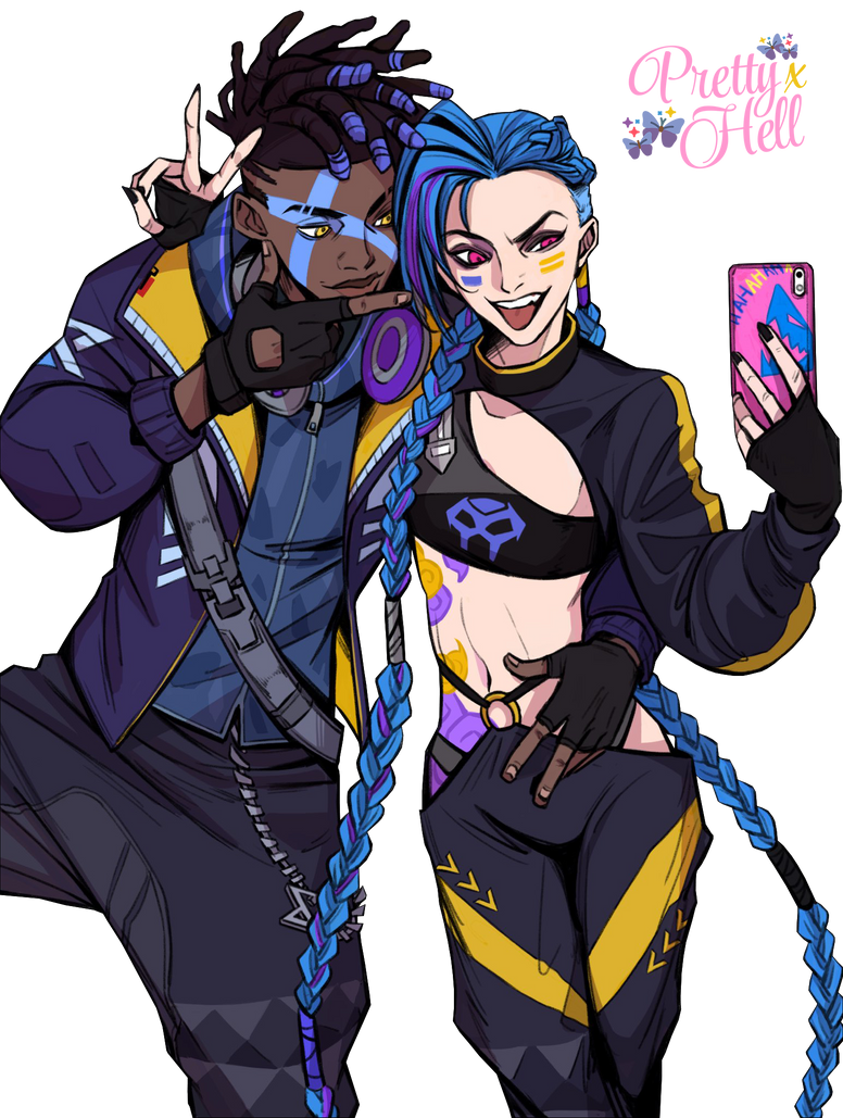 Ekko And Jinx Render By Prettyxhell On Deviantart