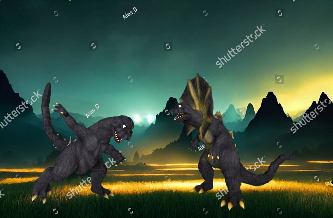 Godzilla Vs Jirass By Scpsea On Deviantart