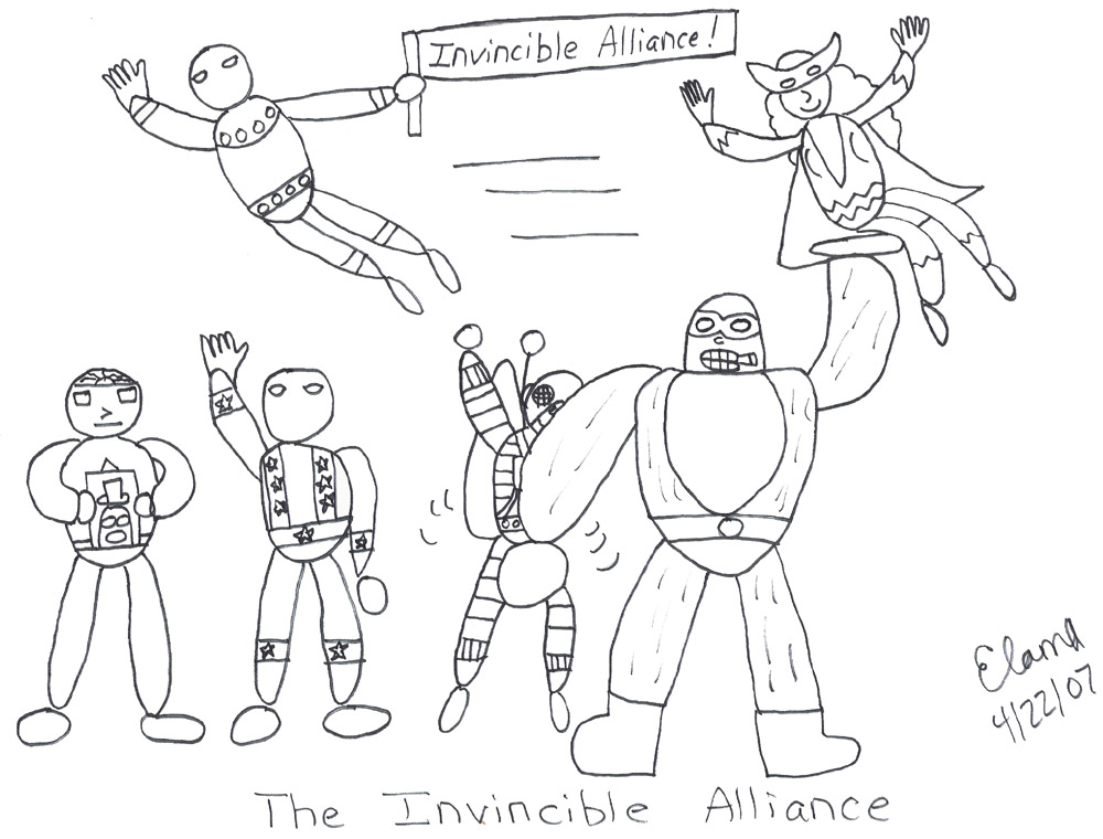 Invincible Alliance lineart by celamowari on DeviantArt