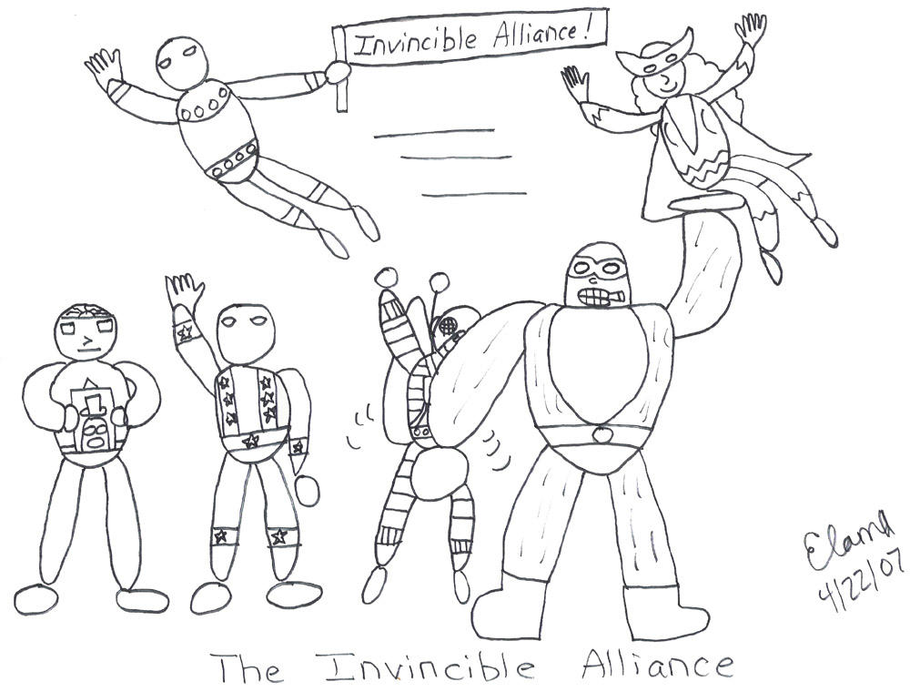 Invincible Alliance lineart by celamowari on DeviantArt