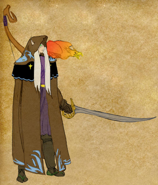 Blood Elf Hunter and Phoenix by ebonwings on DeviantArt