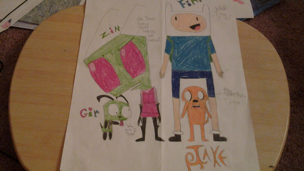 Invader Zim Vs Adventure Time By Scorscha On Deviantart