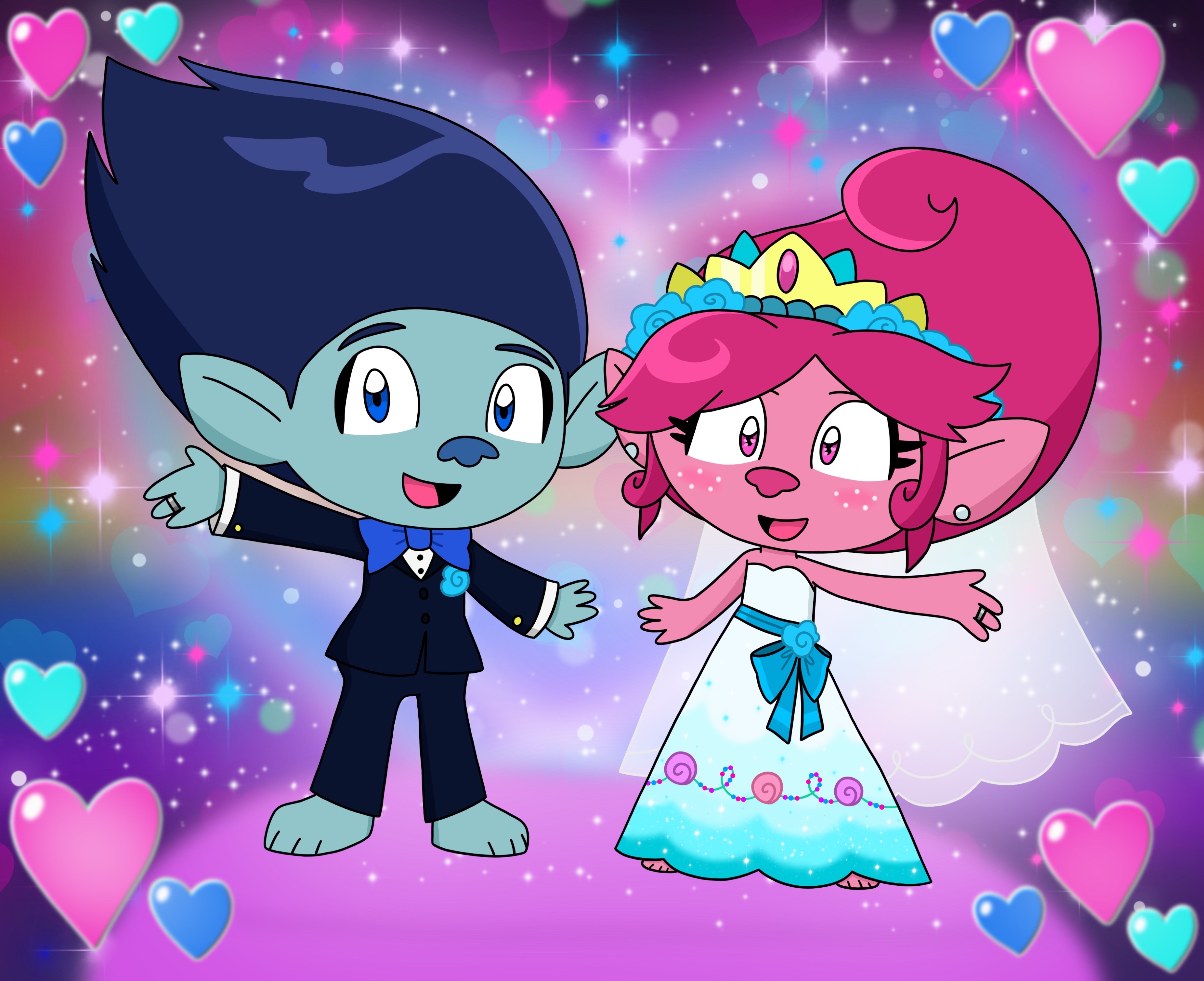 Branch X Poppy Wedding By Kawaiigirl27 On Deviantart