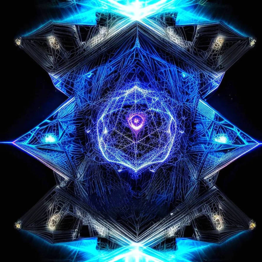8th Dimensional Mirror Liquid Crystal A I Heart By