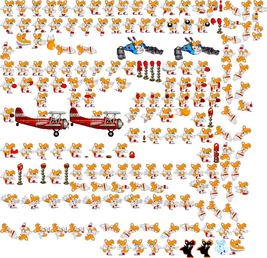 Original Tails Sprite Sheet By Jayhyperstarx On Deviantart