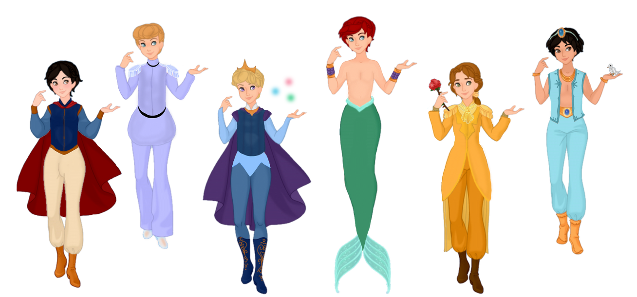 Genderbent Disney Princesses By Snyder0101 On Deviantart