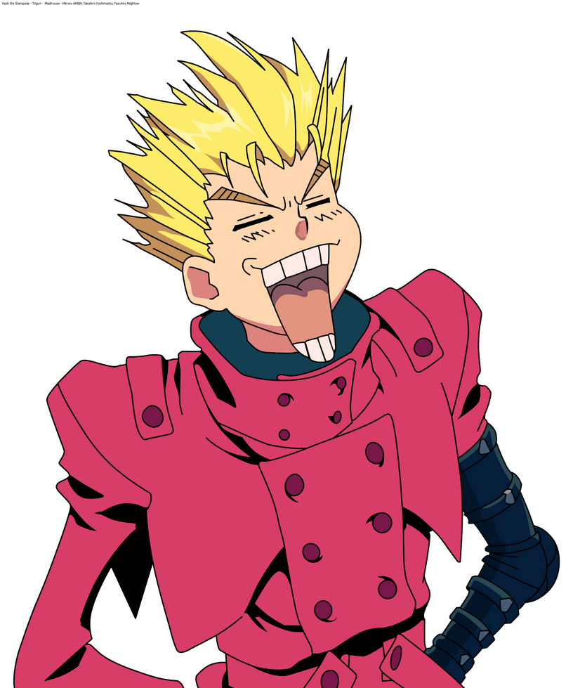 Trigun Vash Stampede Laughing Vector Png By Vigoord On Deviantart