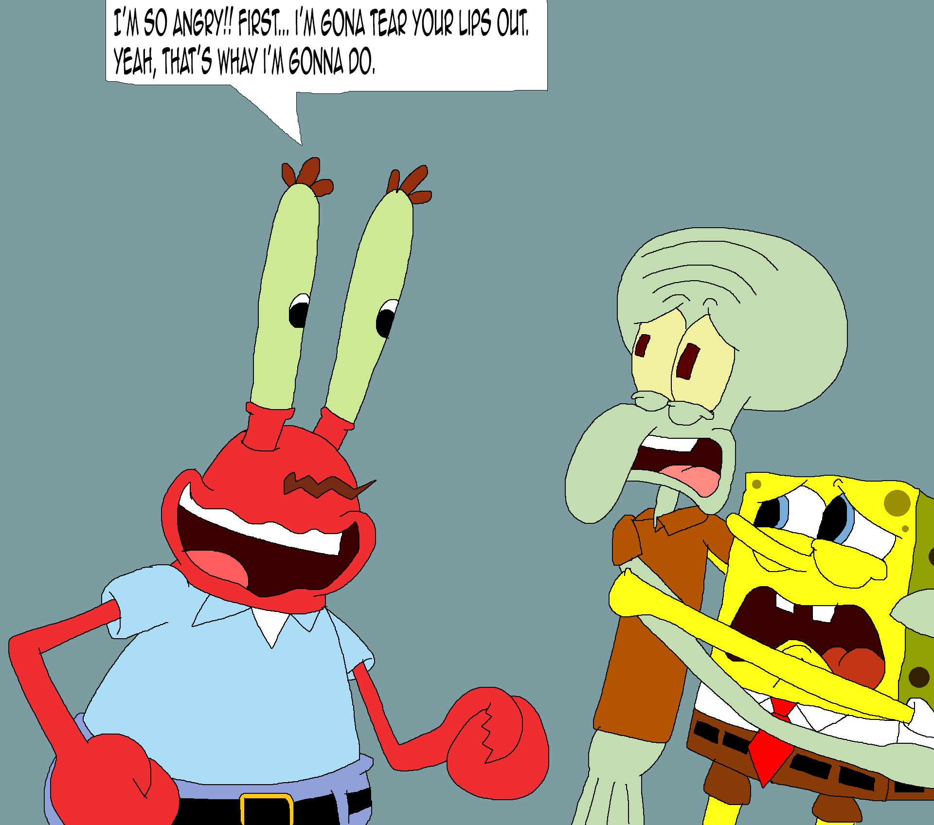 Eugene H Krabs Is So Angry By Hirohamadarockz On Deviantart