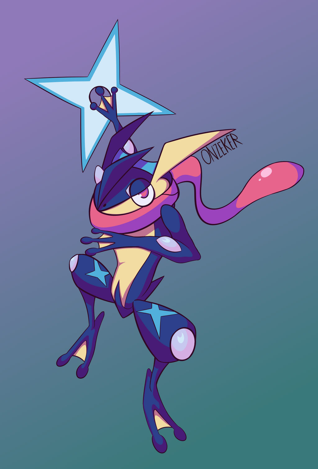 Greninja Fanart By Onzekk On Deviantart