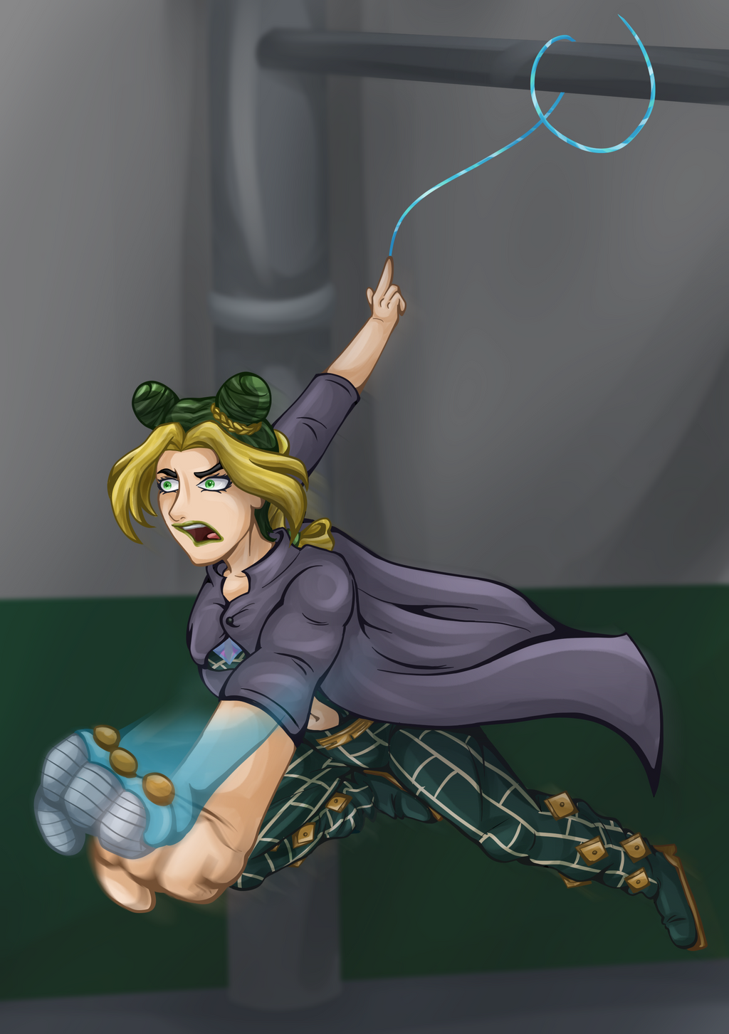 Fighting Jolyne By Dahuysoset On Deviantart