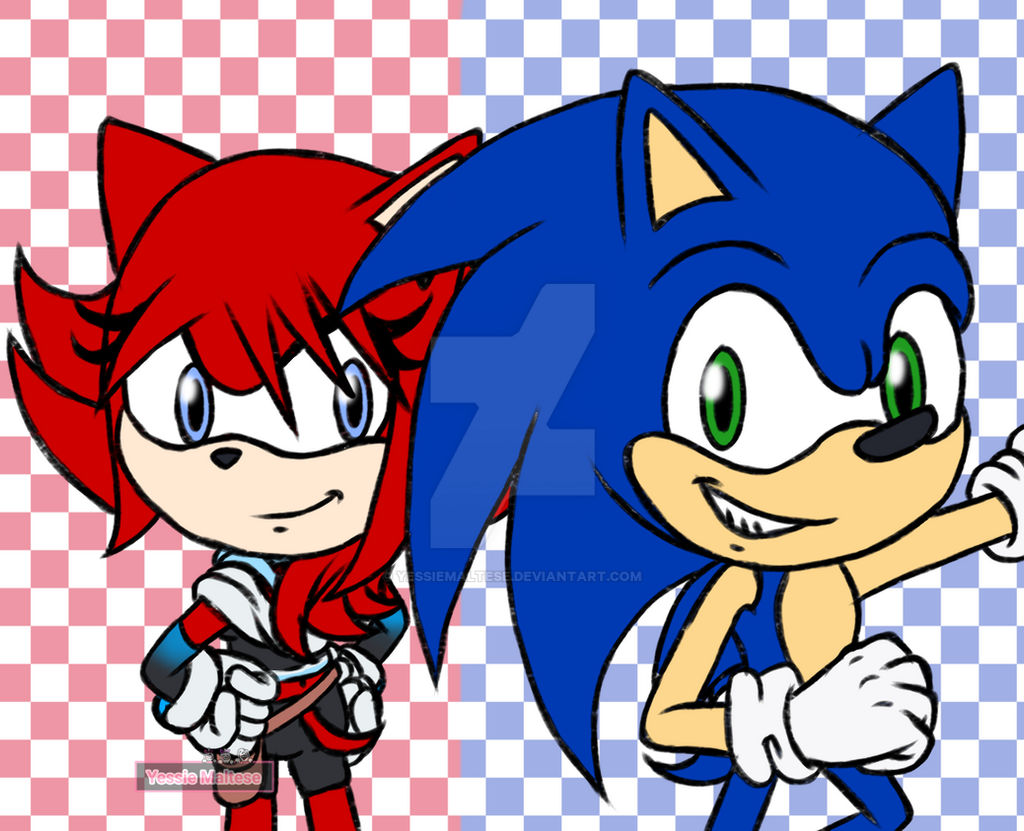 Red And Blue Sonic Oc By Yessiemaltese On Deviantart