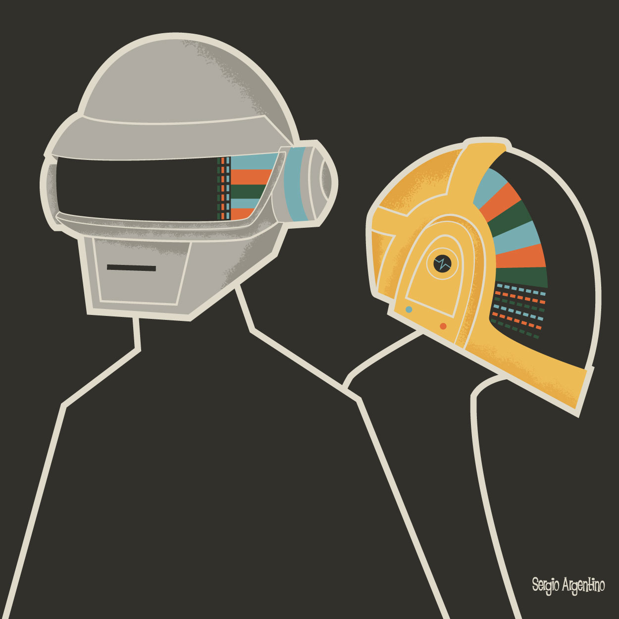 Daft Punk Cartoon By Sergioargentino On Deviantart
