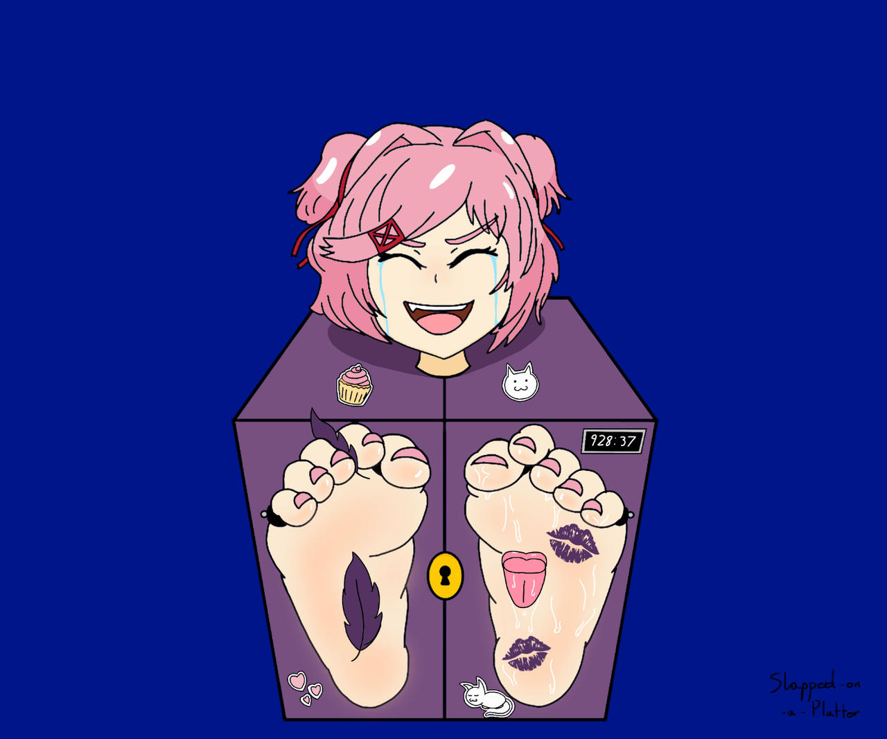 Natsuki Tickled In A Footbox By Slaped On A Plater On Deviantart