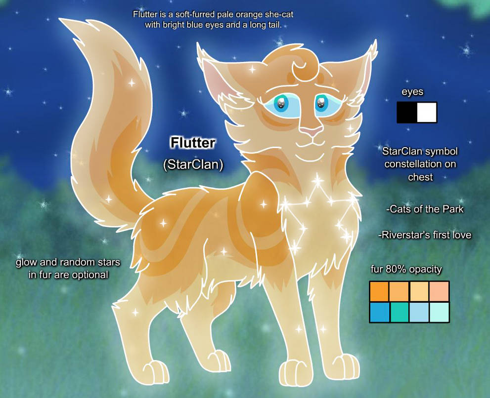 Warriors Design Flutter Starclan By Thedawnmist On Deviantart