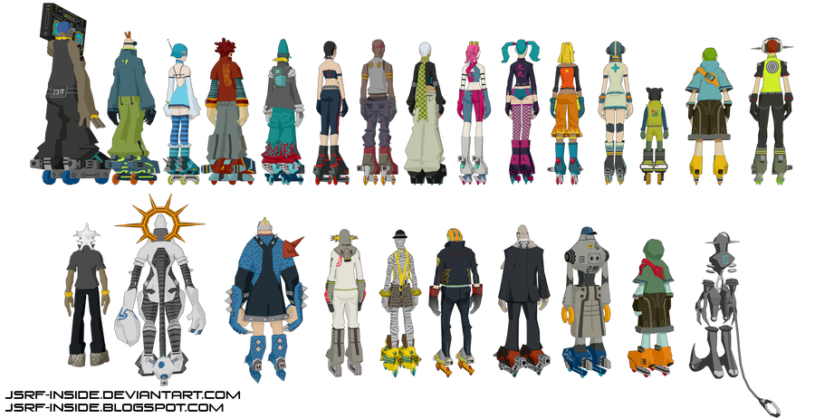 JSRF Characters - back view by jsrf-inside on DeviantArt JSRF Characters - back view by jsrf-inside on DeviantArt
