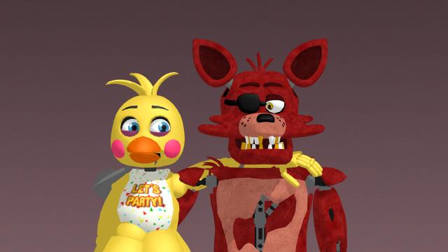 Fnaf X Mmd Foxy X Toy Chica By Stupidrainbowstump On Deviantart